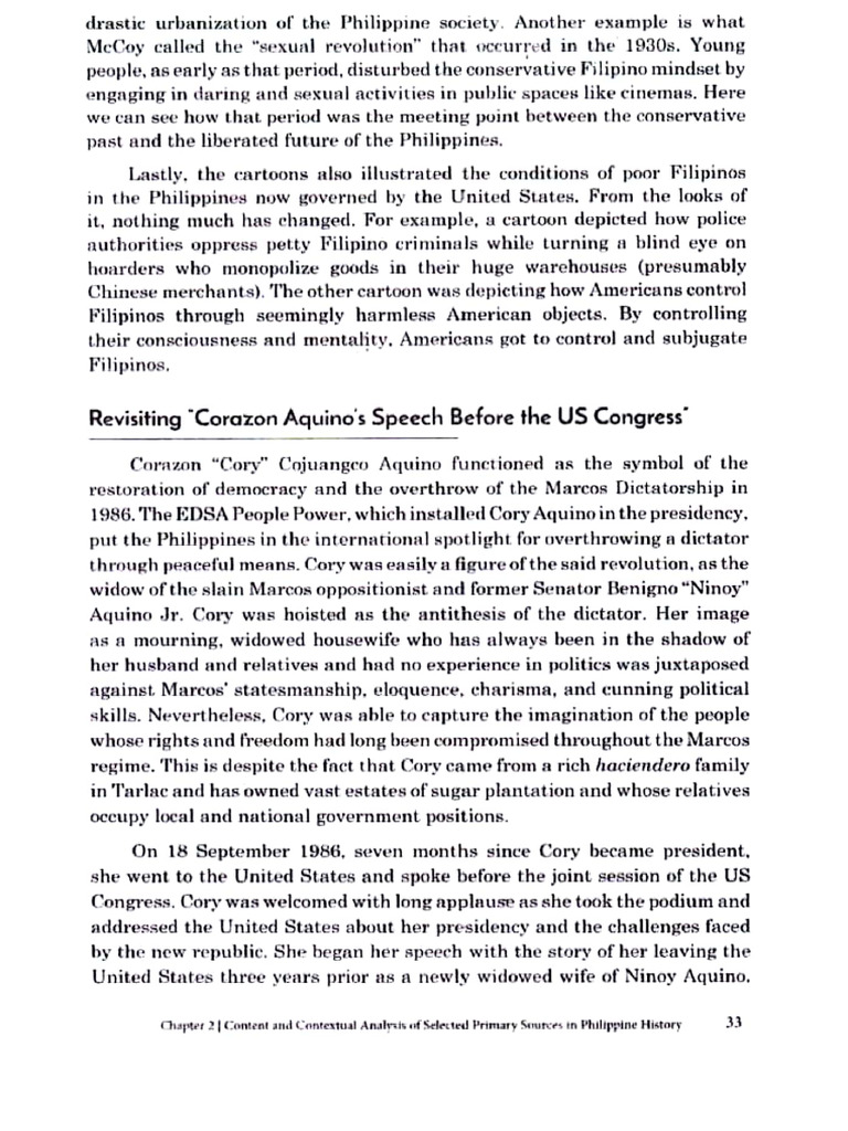Cory Aquinos Speech | PDF