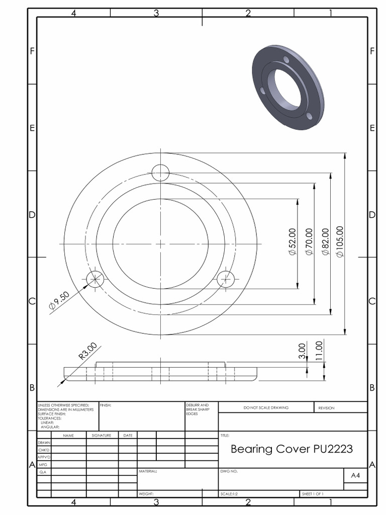 Bearing Cover PU2223 | PDF