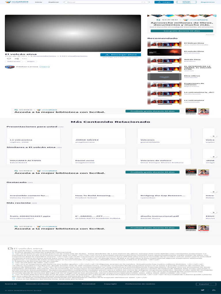 El Volcán Etna | PDF