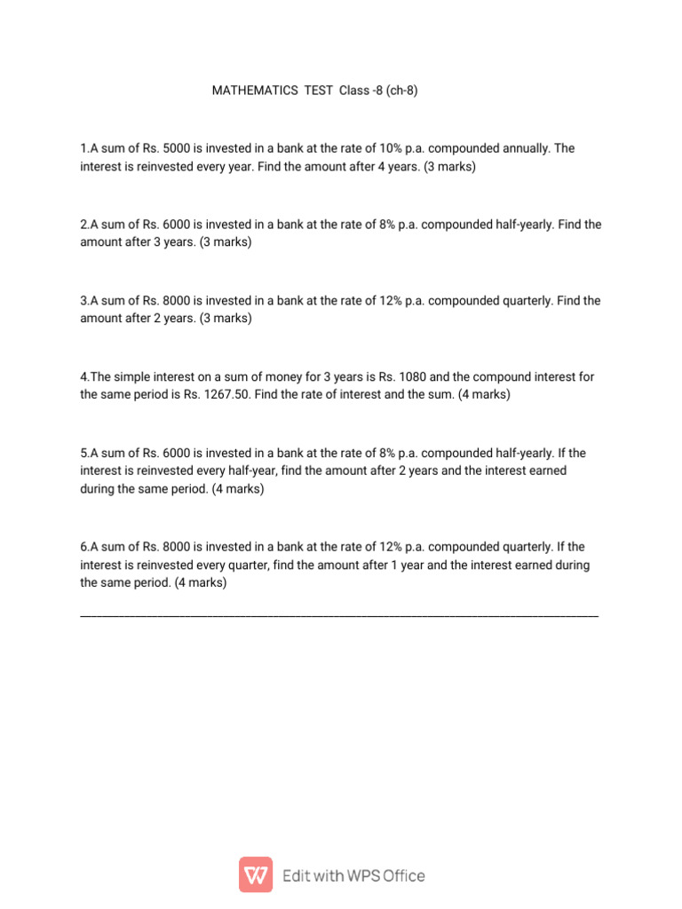 Mathematics Te-Wps Office | PDF