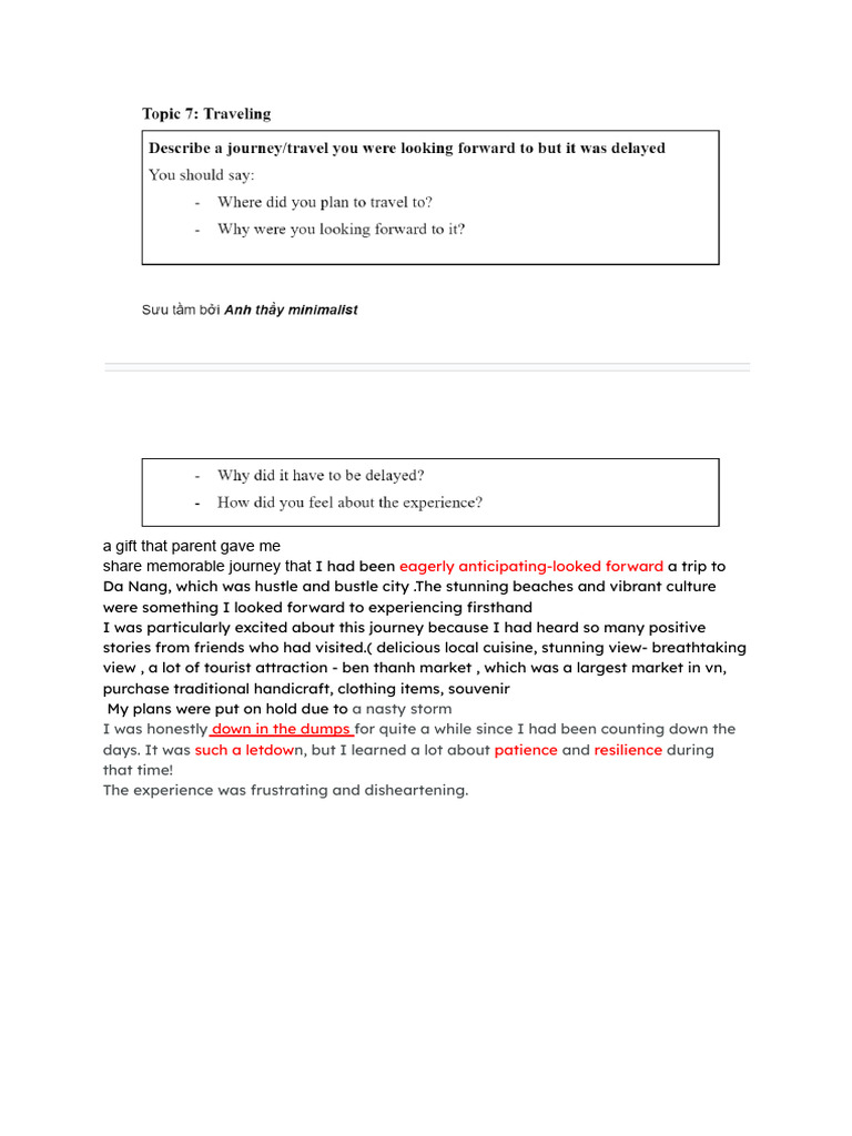 speaking part 2 | PDF