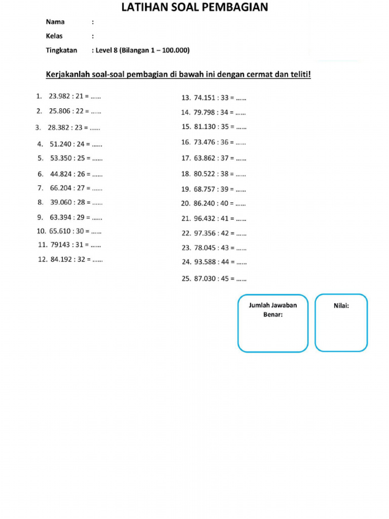 Soal Pembagian | PDF