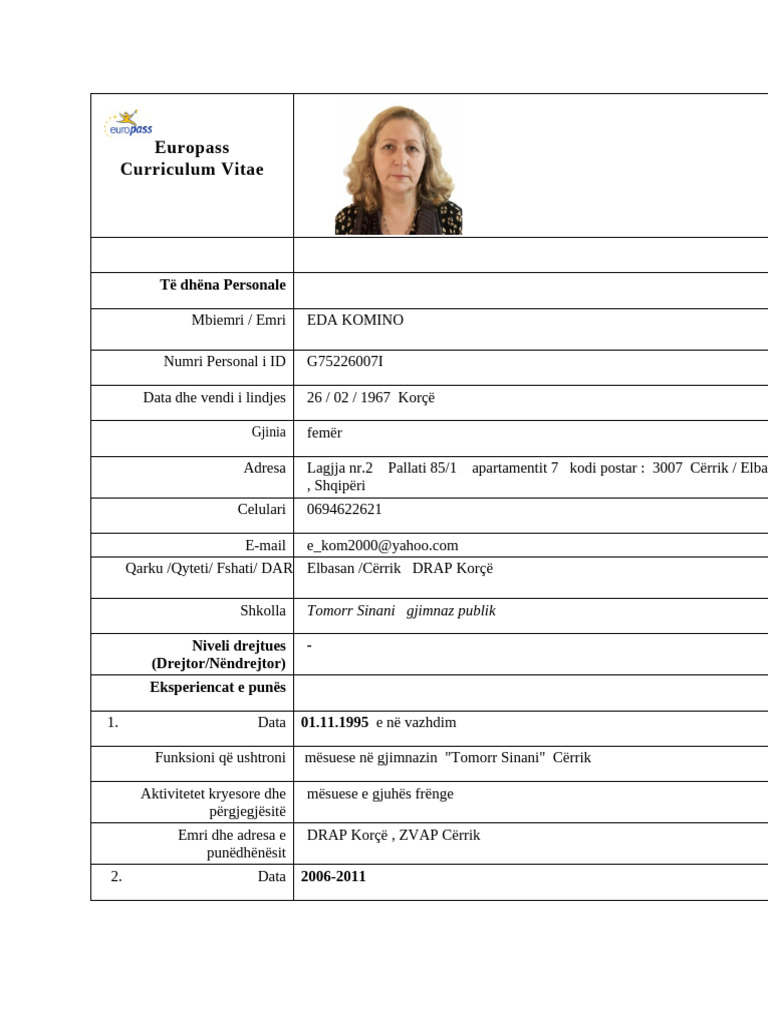 Format-cv Eda 2024 | PDF