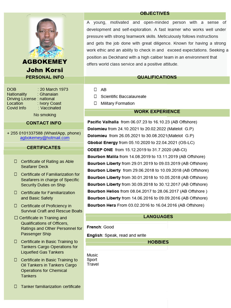 CV Ab Agbokemey | PDF