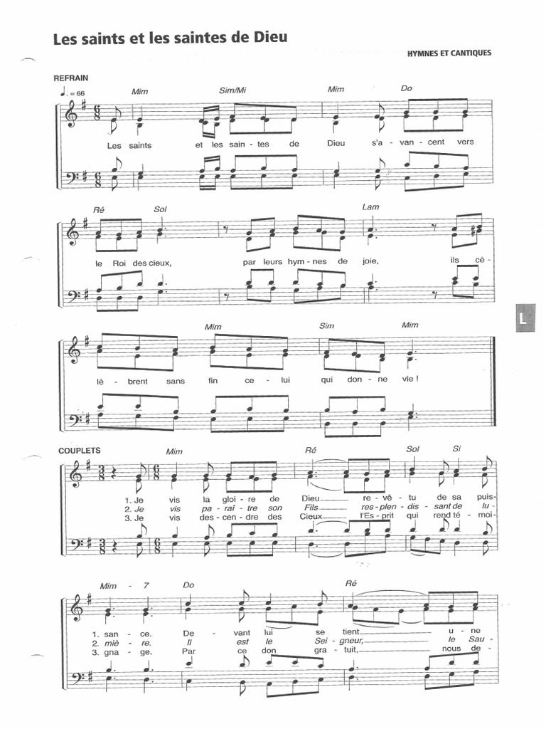 TOUSSAINT - Les Saints Et Les Saintes de Dieu - Emmanuel | PDF