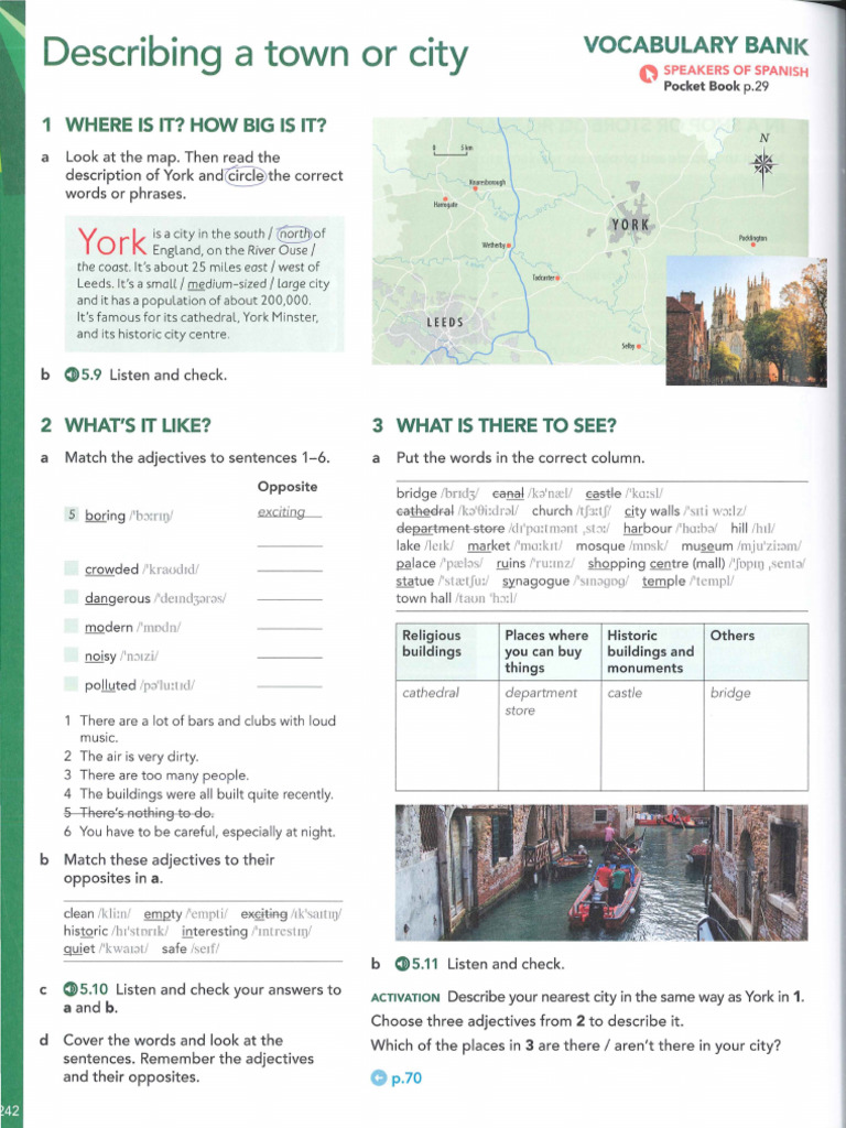 Vocabularybank Describingatownorcity | PDF