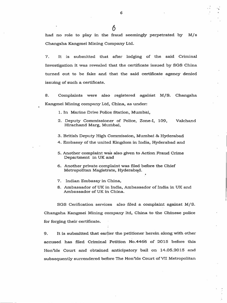 Quashing-Petition Only | PDF | Forgery | Fraud