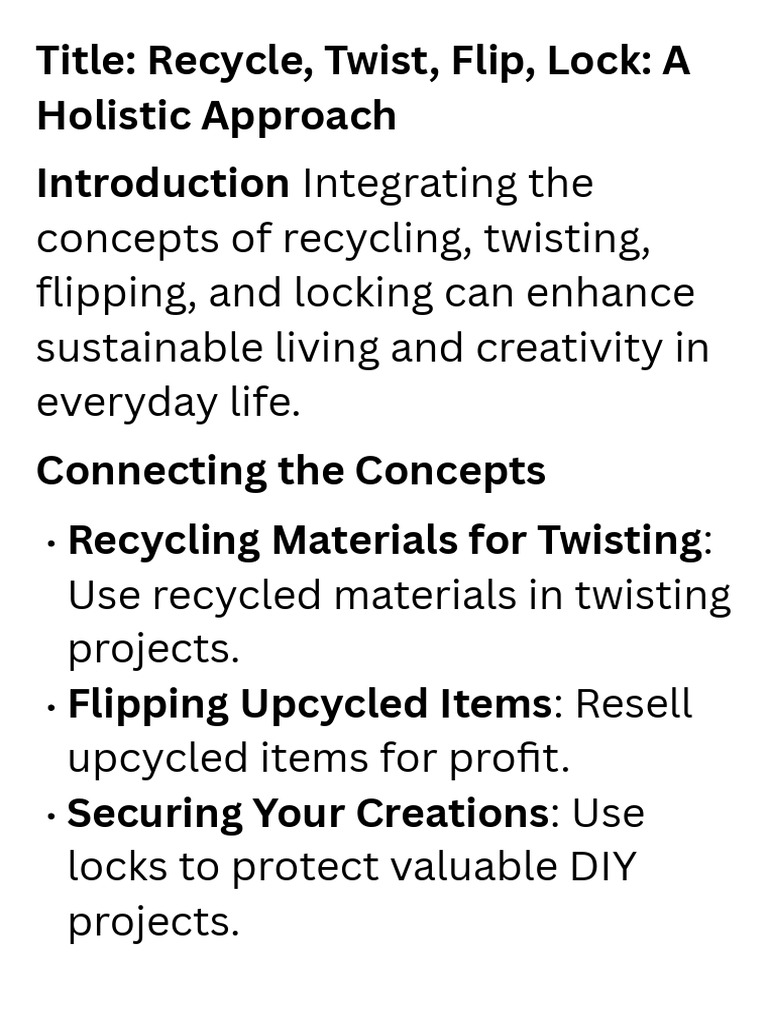 Title The Importance of Recycling | PDF