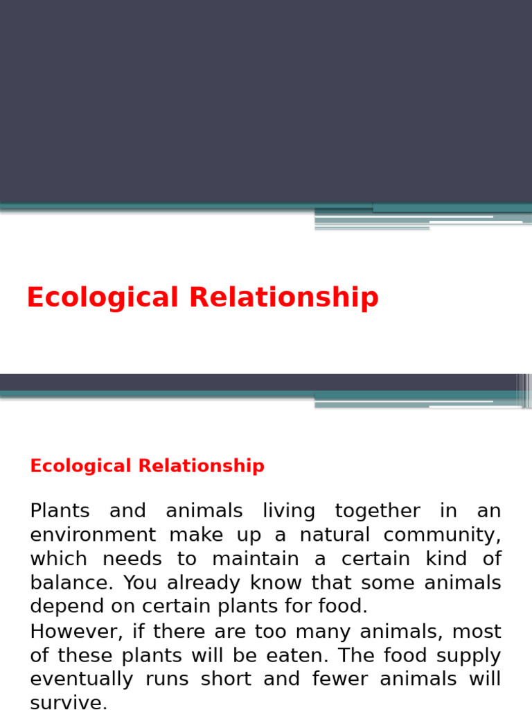 Ecological-Relationship | PDF