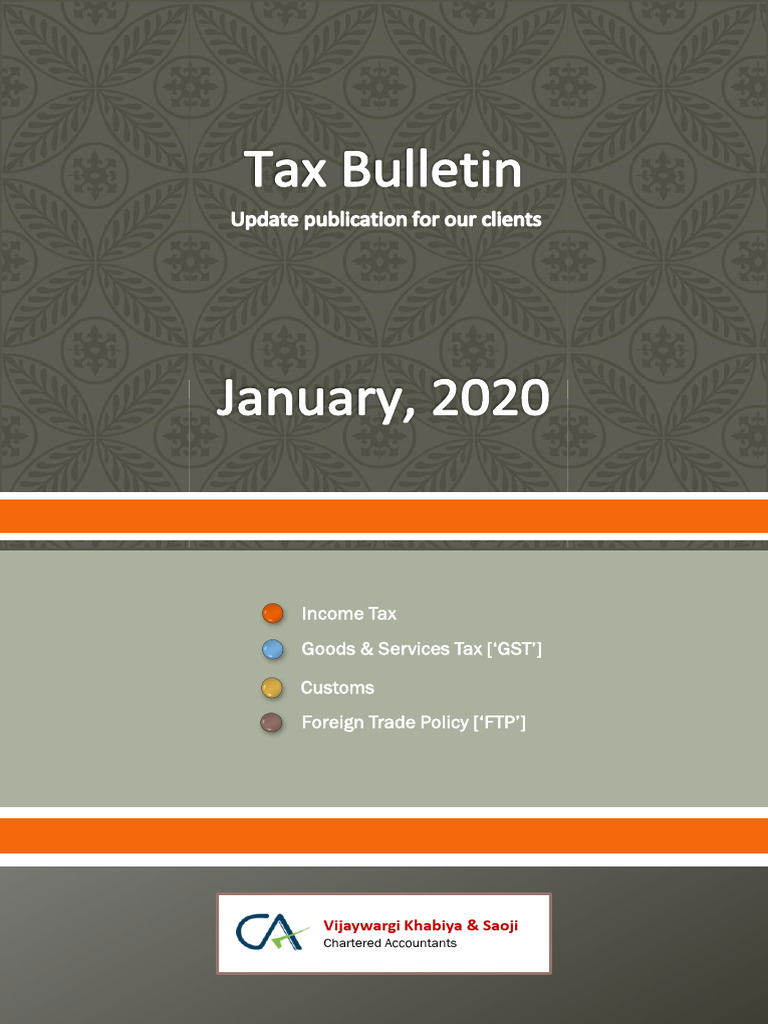 Tax Bulletin: January 2020 Updates | PDF | Invoice | Taxes