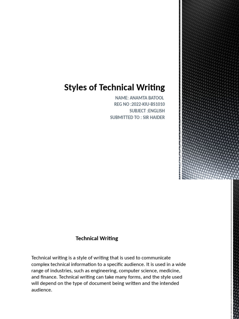 Technical Writing | PDF