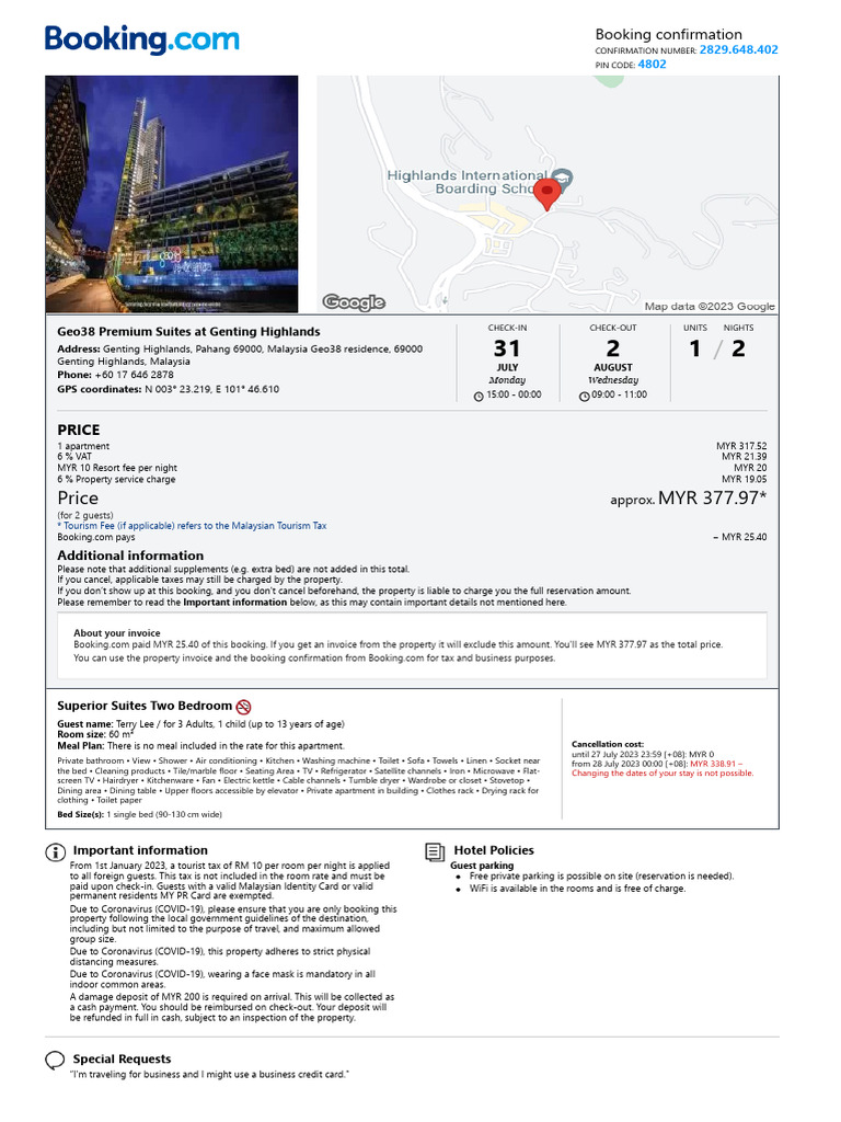 Booking.com_ Confirmation (2) | PDF