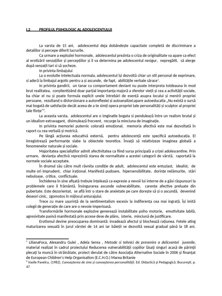 Psihologia Adolesc | PDF