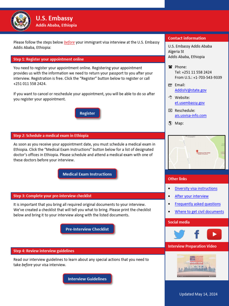 USA EMBASSY - ADD - Addis Ababa-5-14-2024 | PDF
