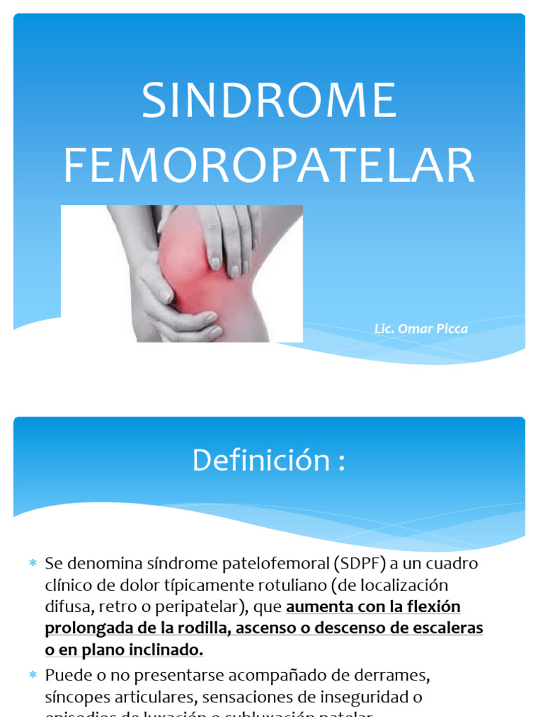 Sindrome Femoropatelar | PDF