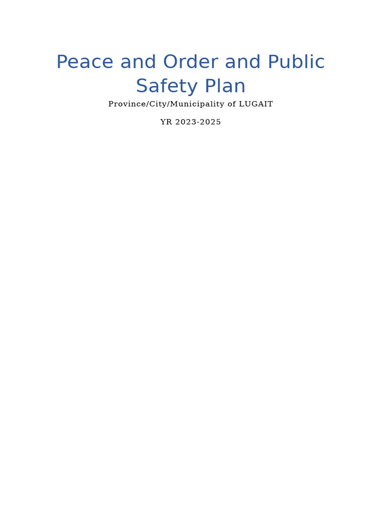 Pops Plan Lugait 1 | PDF