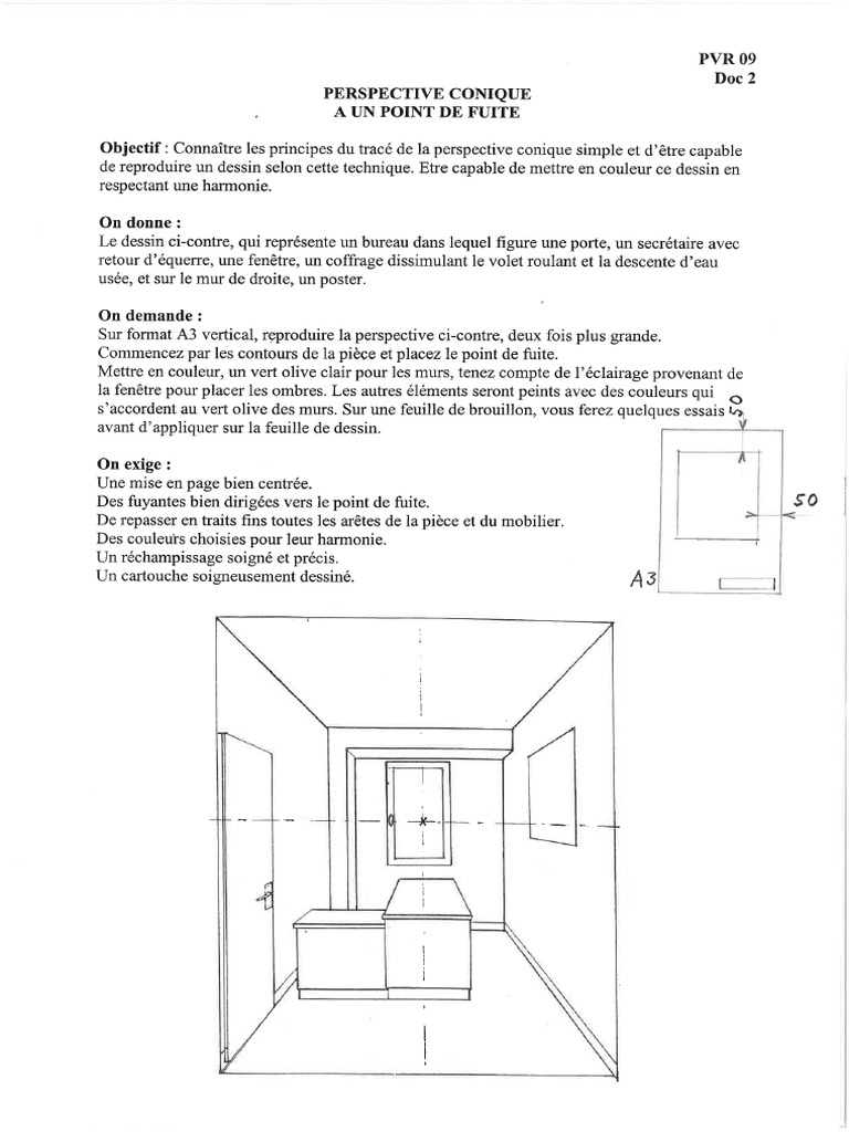 Peintre Perspective Conique Bureau | PDF