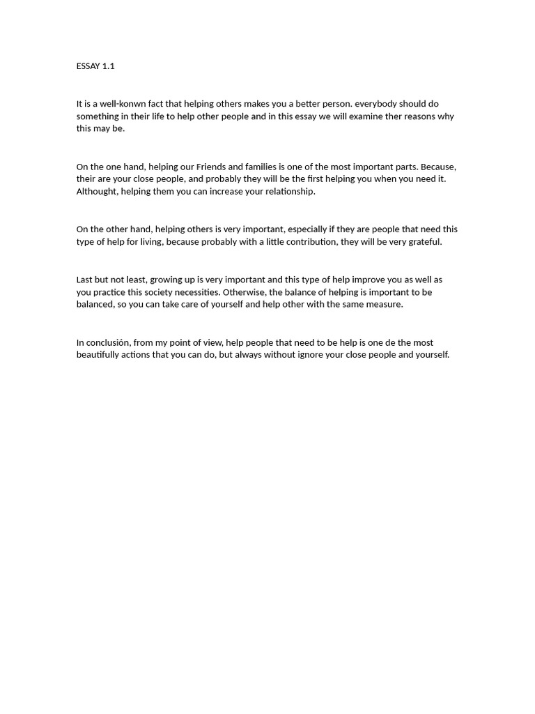 ESSAY 1 b2, Estructura | PDF