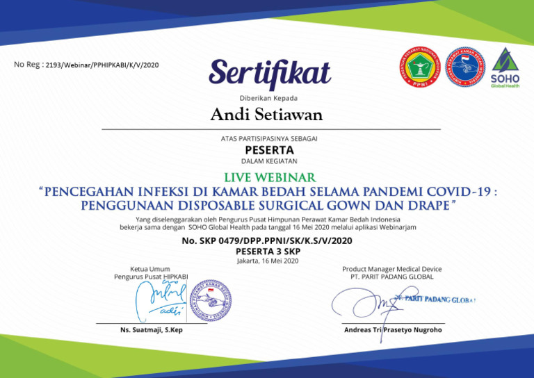 Sertifikat Webinar HIPKABI-SOHO 16 Mei 2020 (Peserta Jabodetabek) - 150 ...