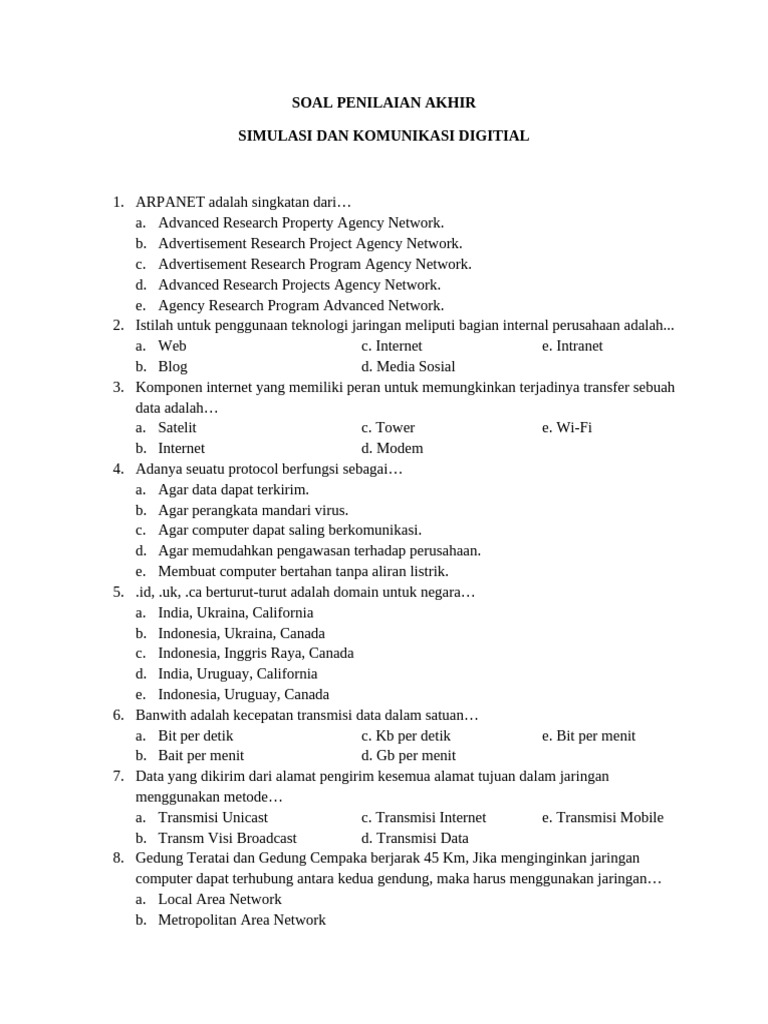 Soal Pas Kkpi Xii | PDF