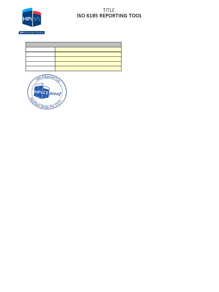 SP330 SP360 SP520 Stability Reports HPiVS RCD F 04 ISO 6185 Reporting Tool | PDF