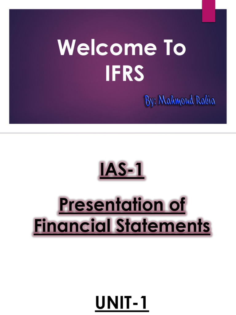 IFRS - by Mahmoud Rabe'a | PDF