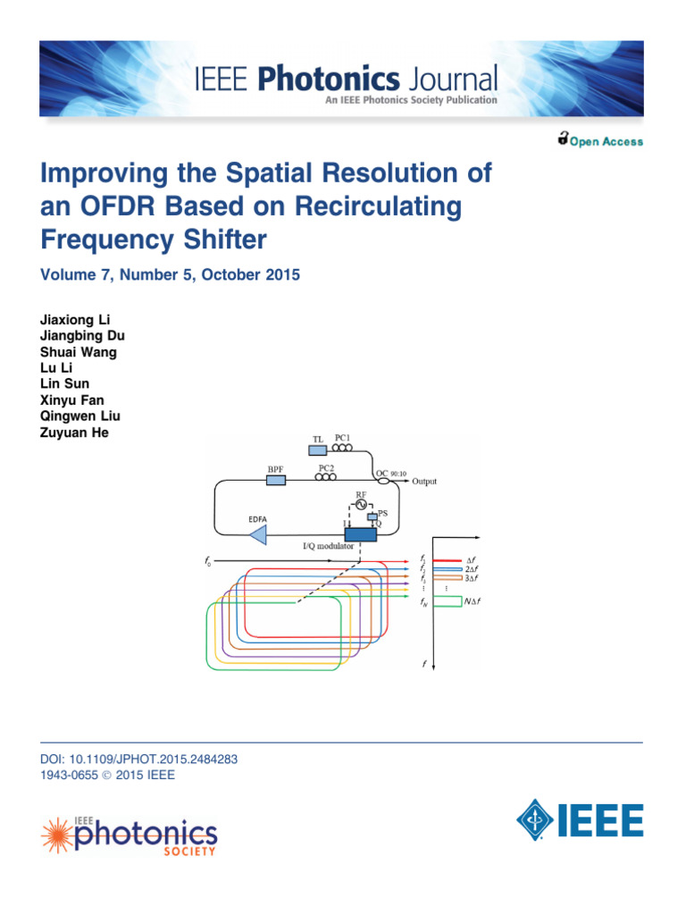 Improving The Spatial Resolution of An OFDR Based On Recirculating Frequency Shifter | PDF