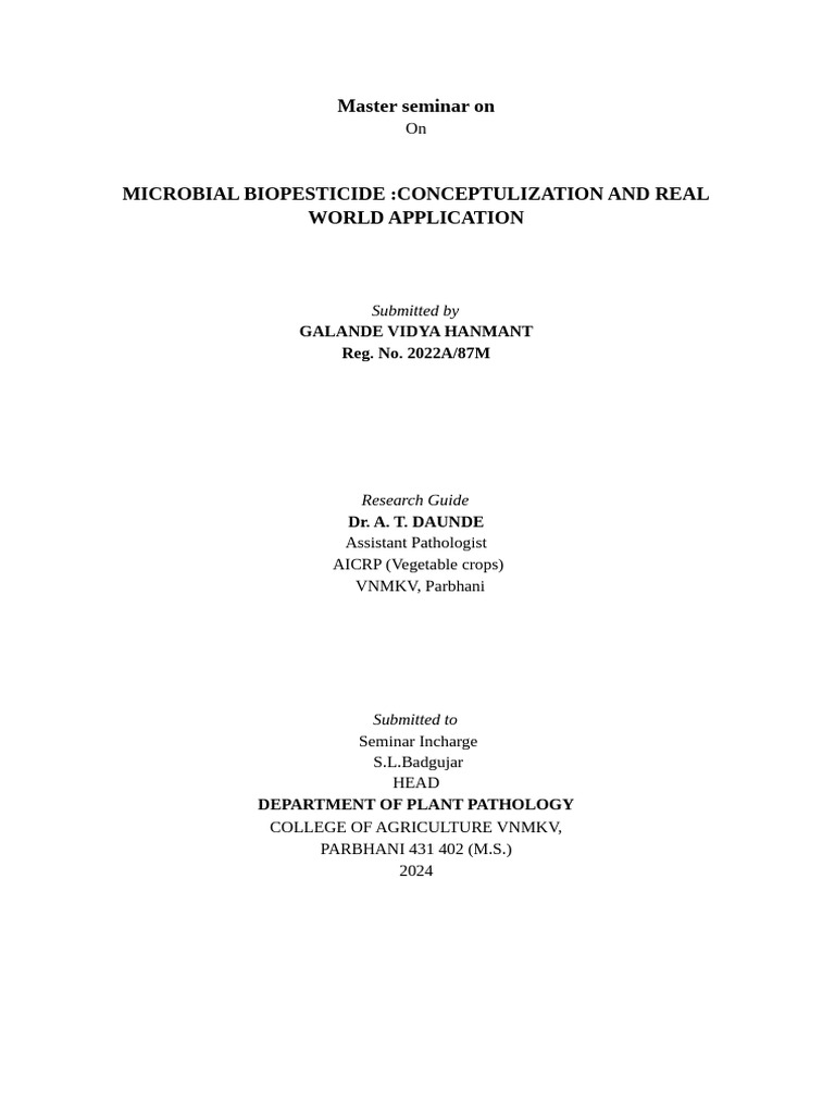 Master Seminar On | PDF