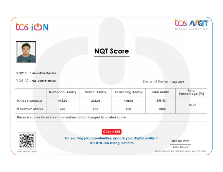 Cognitive Score Card | PDF