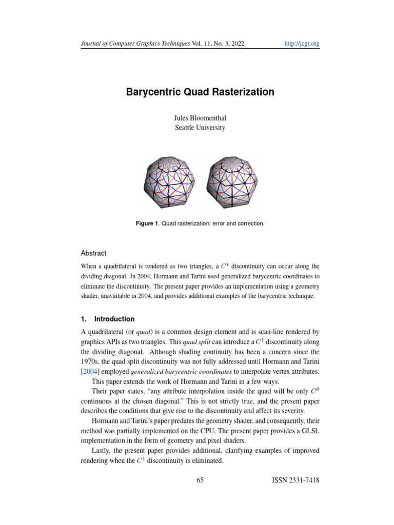 Bloomenthal 2022 Barycentric | PDF