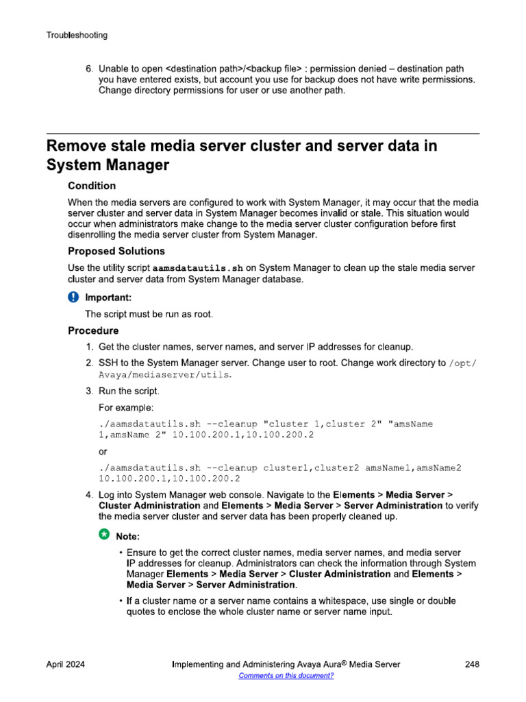 Remove Stale AMS From SMGR | PDF