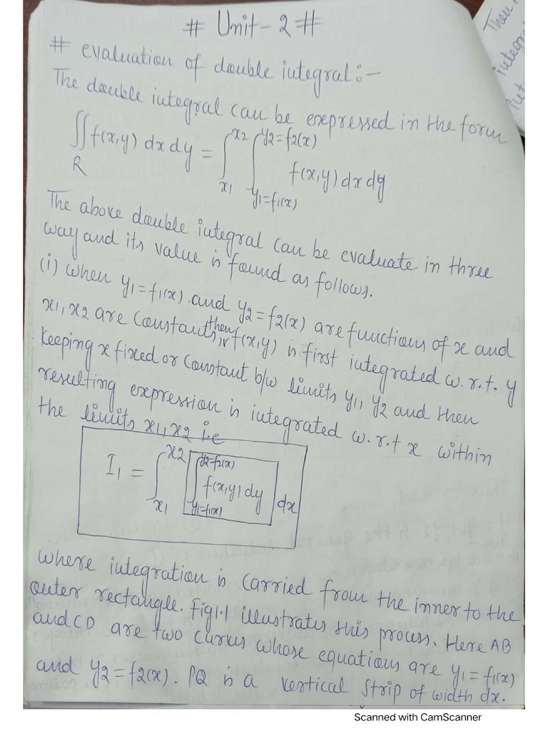 Multiple Integral Notes | PDF
