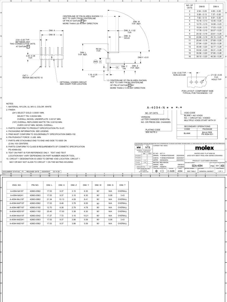 Connector 7600-1030-0040 Drawing - SD | PDF