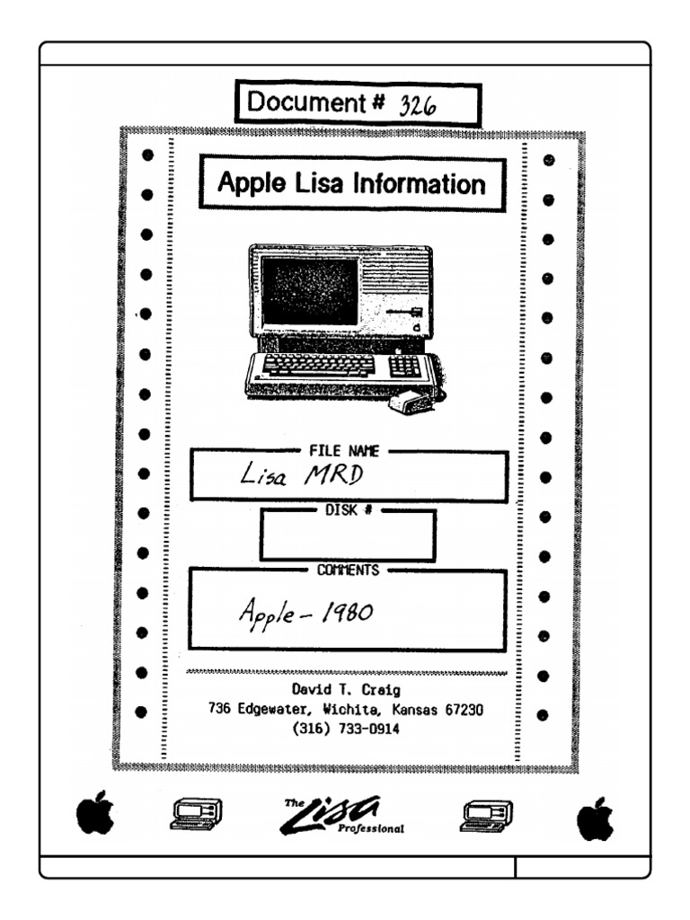 Apple Lisa MRD | PDF