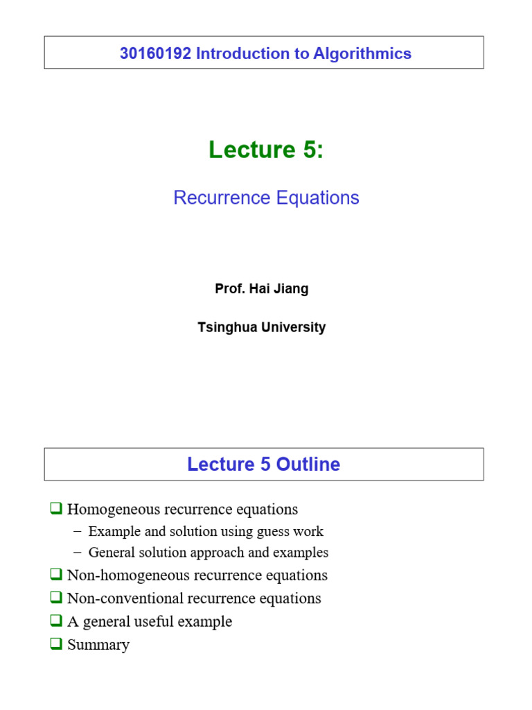 Lecture 5 | PDF