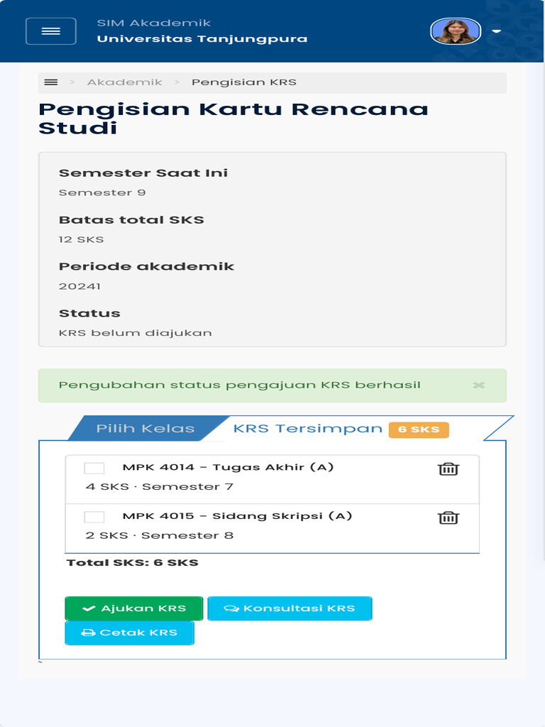 Pengisian Kartu Rencana Studi | PDF