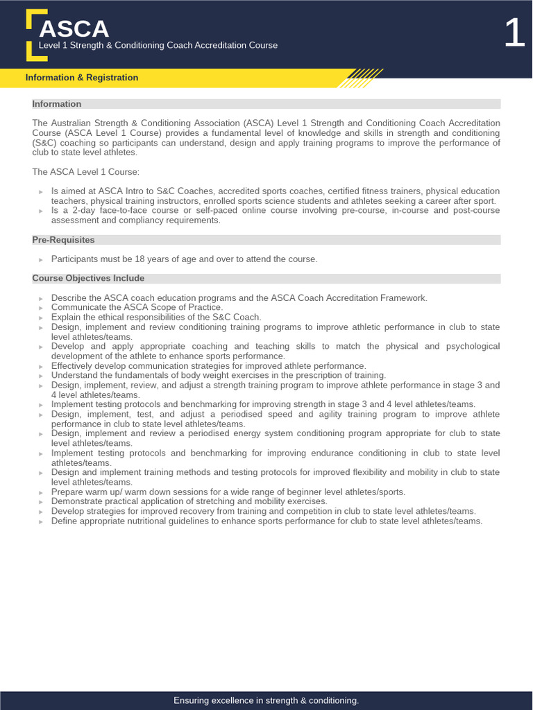 Asca Level 01 Info and Reg Eform | PDF | Indemnity | Career & Growth