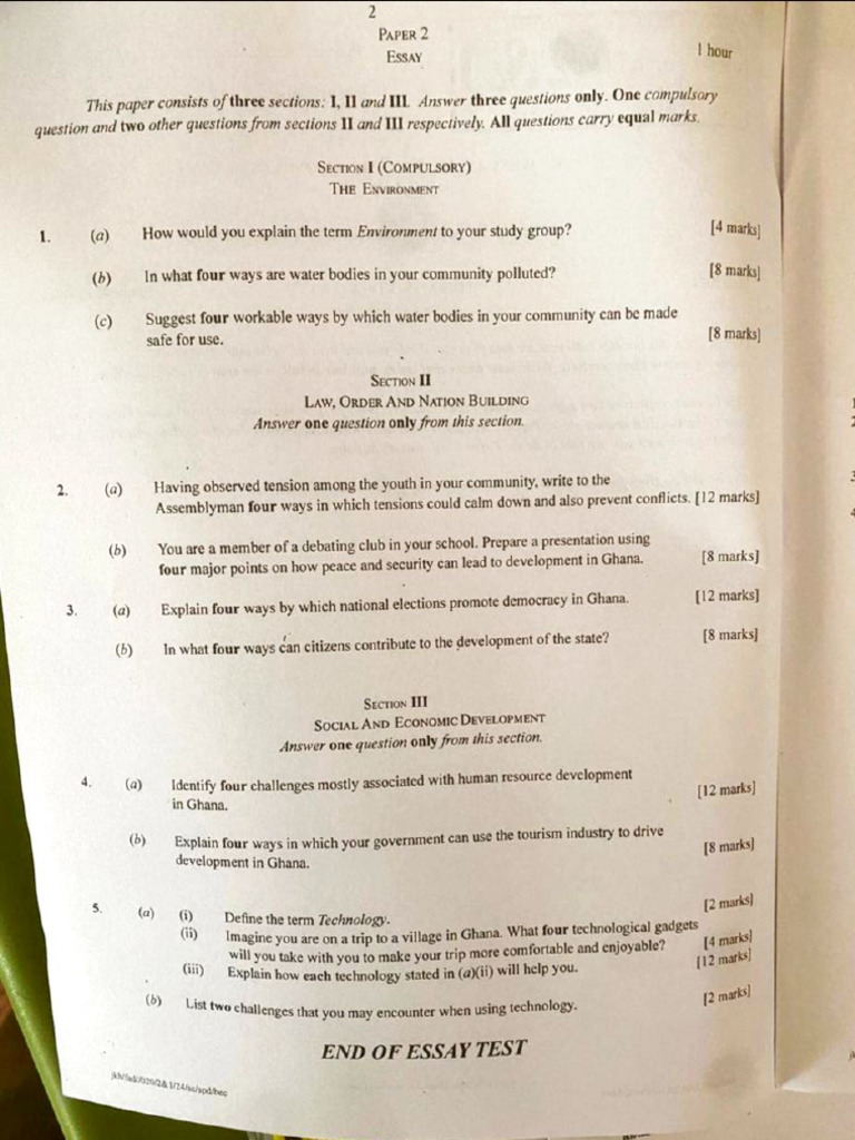 Soc. Studies (Theory & Obj Serialized) - Bece 2024 | PDF