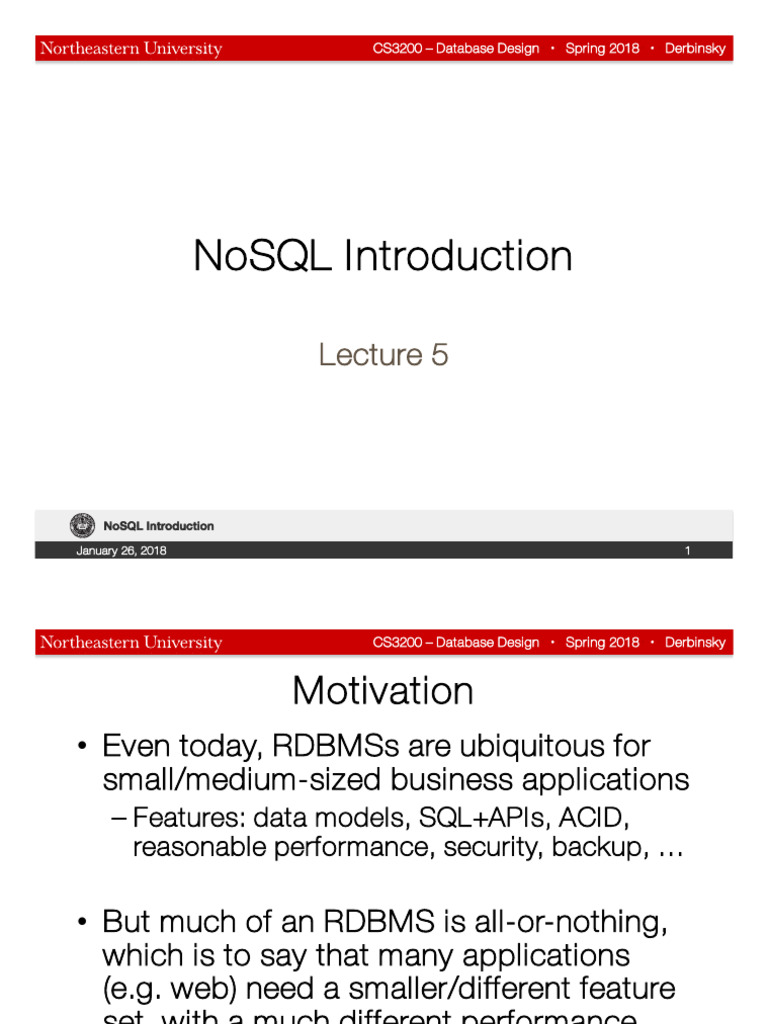 Lecture 05 Nosql | PDF