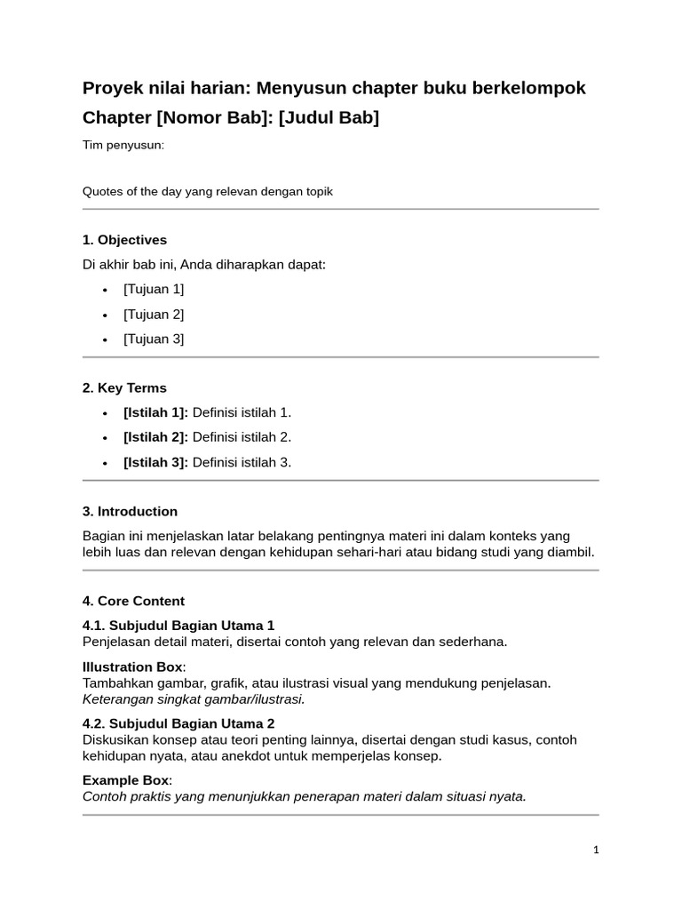 Template Chapter Buku | PDF