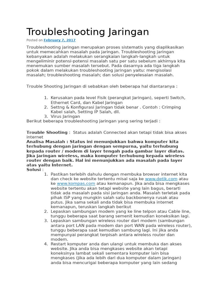 TROUBLESHOOTING | PDF