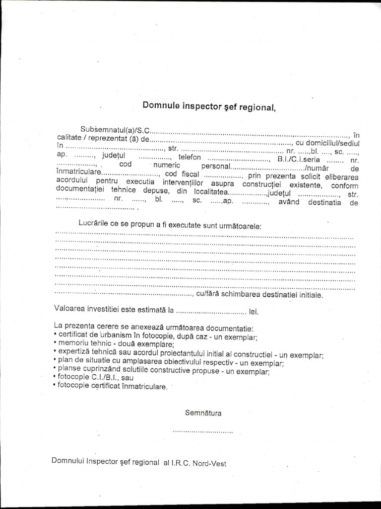 Cerere Acord ISC PDF | PDF