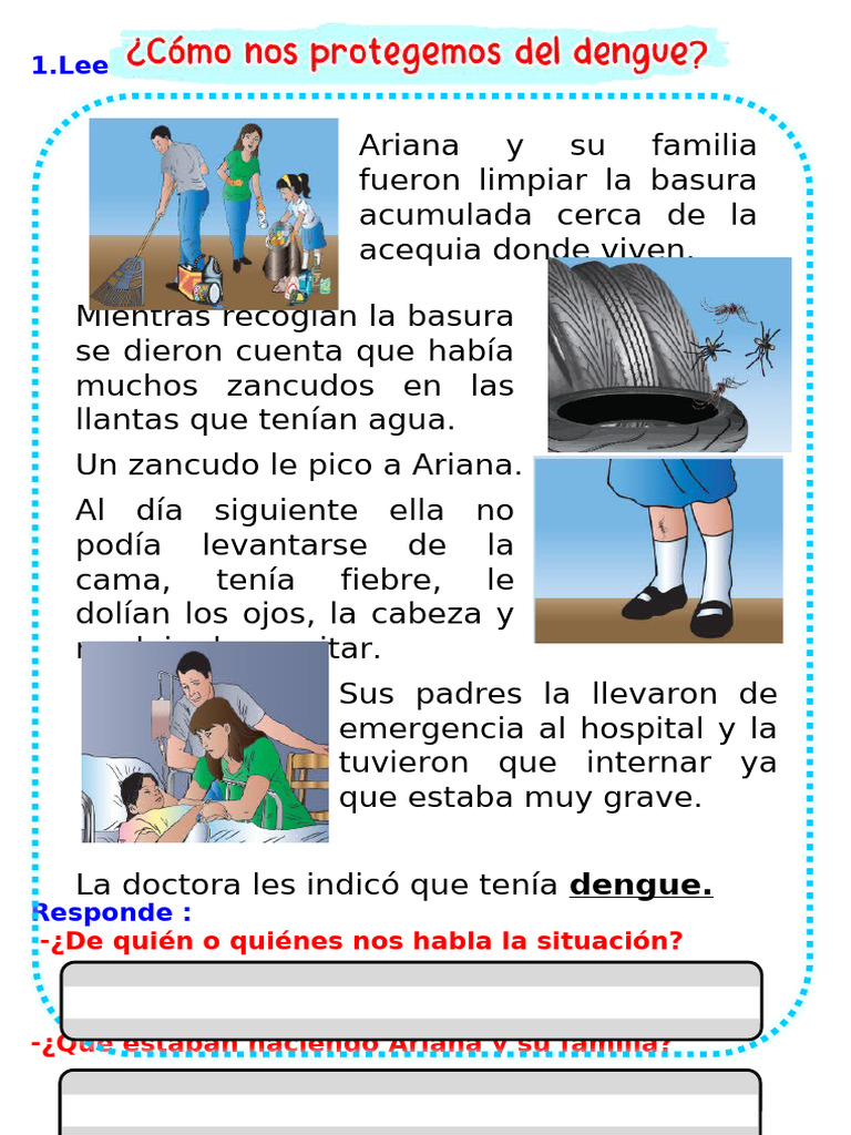 Ficha Cómo Nos Protegemos Del Dengue | PDF