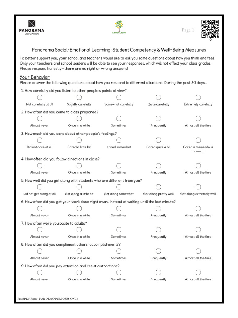 6th-8th Grade Survey | PDF