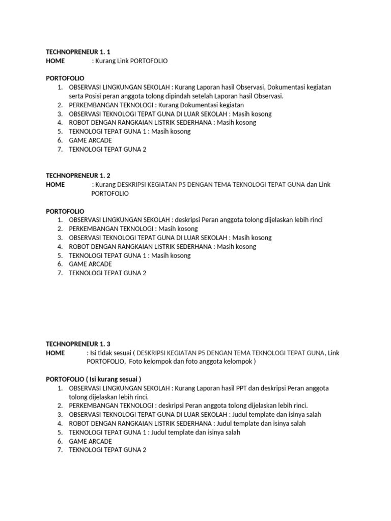 Catatan P5 Techno 1 | PDF