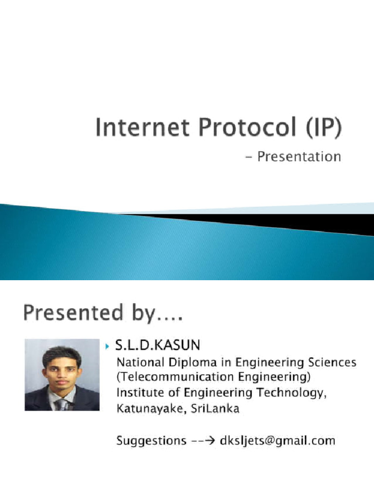 Internet Protocol Ip PPT 35078065 | PDF