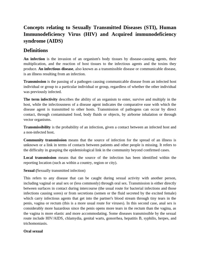 STI HIV and AIDS 1 | PDF | Sexually Transmitted Infection | Social Science