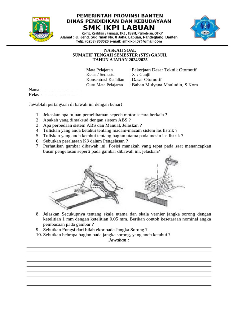Soal Pdto X TSM 2025 | PDF