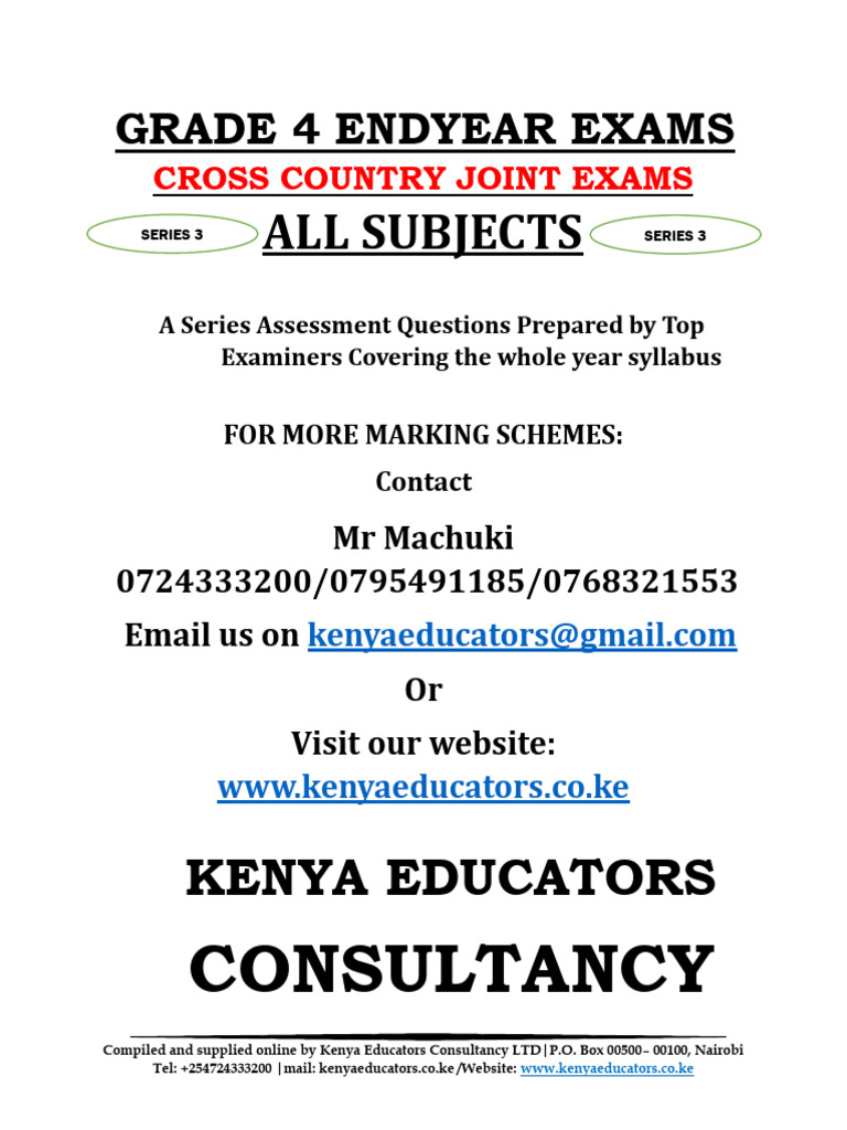 Grade 4 CBC Et3 s3 Exams 2024 | PDF