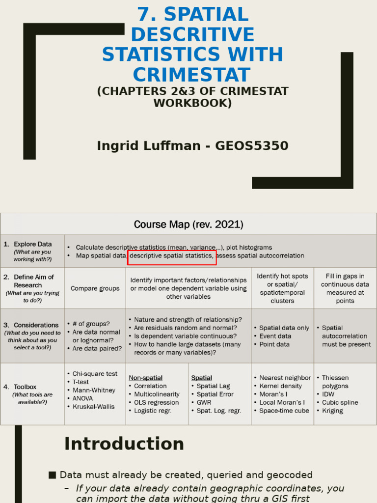 7 CrimeStat - DataEntrySpatialDescription | PDF